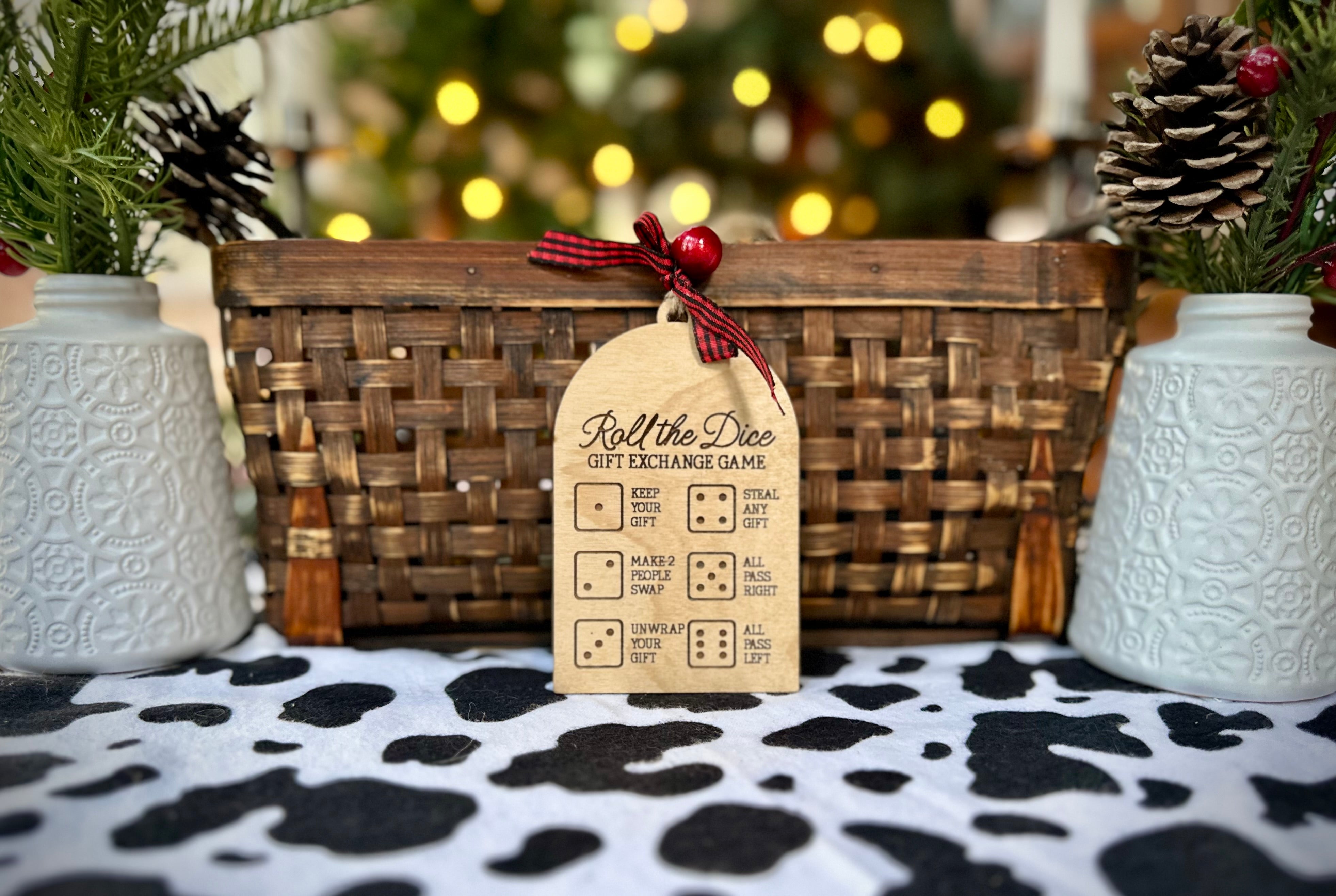 Roll the Dice Gift Exchange Game – Wooden Cow Creations
